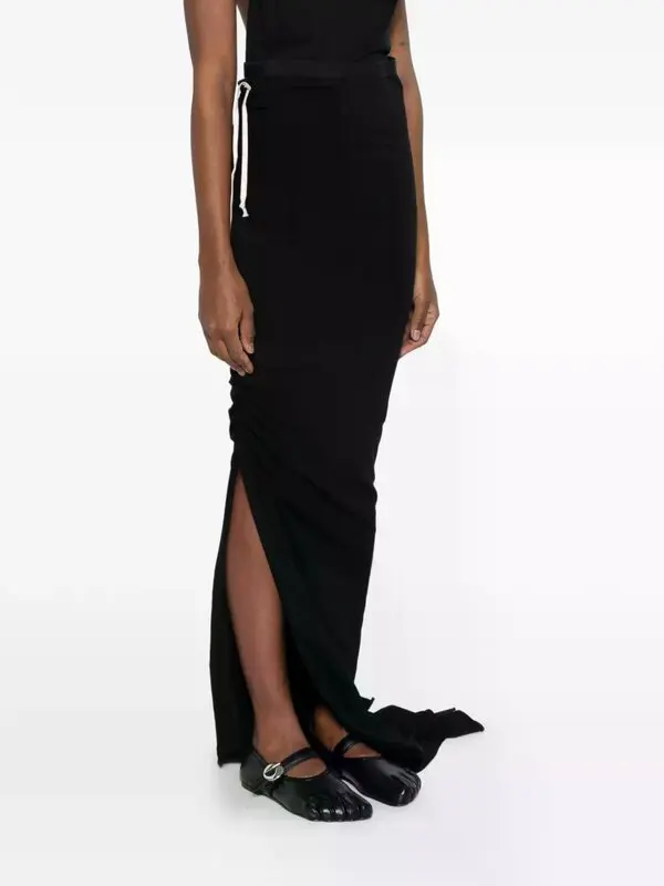 Rick Owens Maxi Skirt With Drawstrings