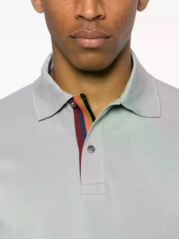 Paul Smith Artist Stripe Striped Placket Polo Shirt