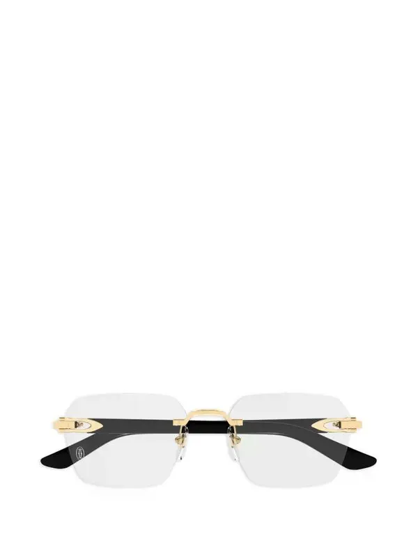 CARTIER Rectangle-frame Glasses - Gold