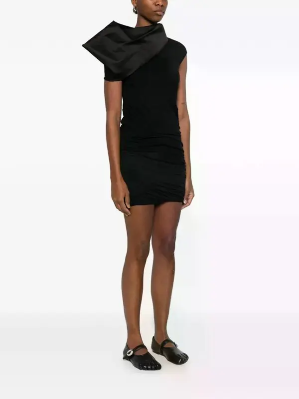 Rick Owens Drape-neck Mini Dress