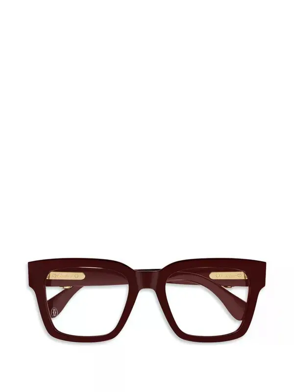 CARTIER Square Frame Glasses - Red