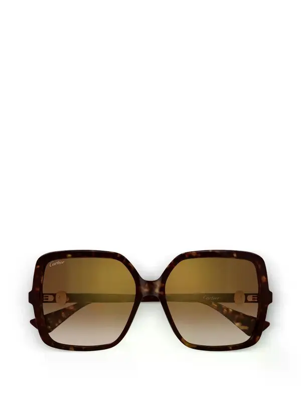 CARTIER Square-frame Sunglasses - Brown