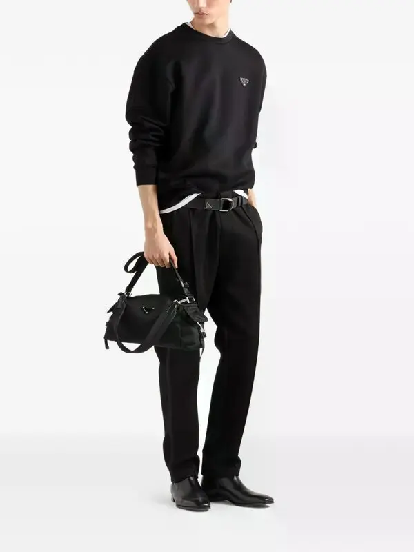 Prada Technical Cotton Relaxed Fit Sweatshirt