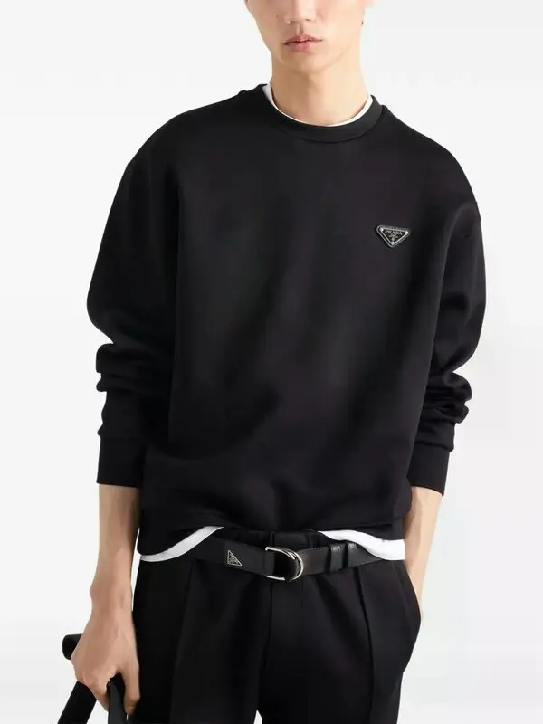 Prada Technical Cotton Relaxed Fit Sweatshirt