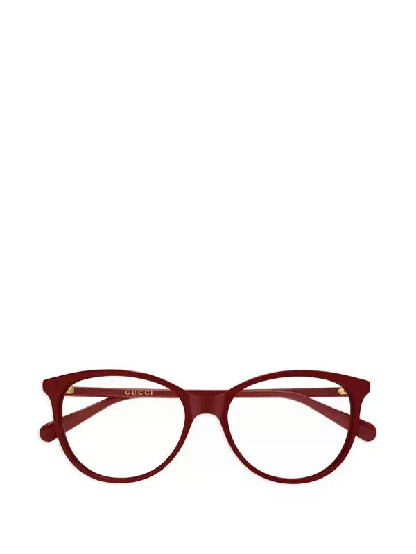 Gucci Round Frame Eyeglasses - Red