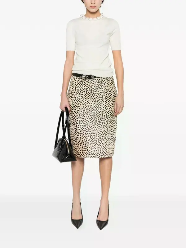 Valentino Garavani Embellished Scalloped Virgin Wool Blouse