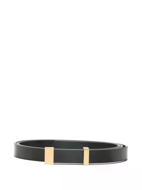 LARDINI Leather Belt - Black
