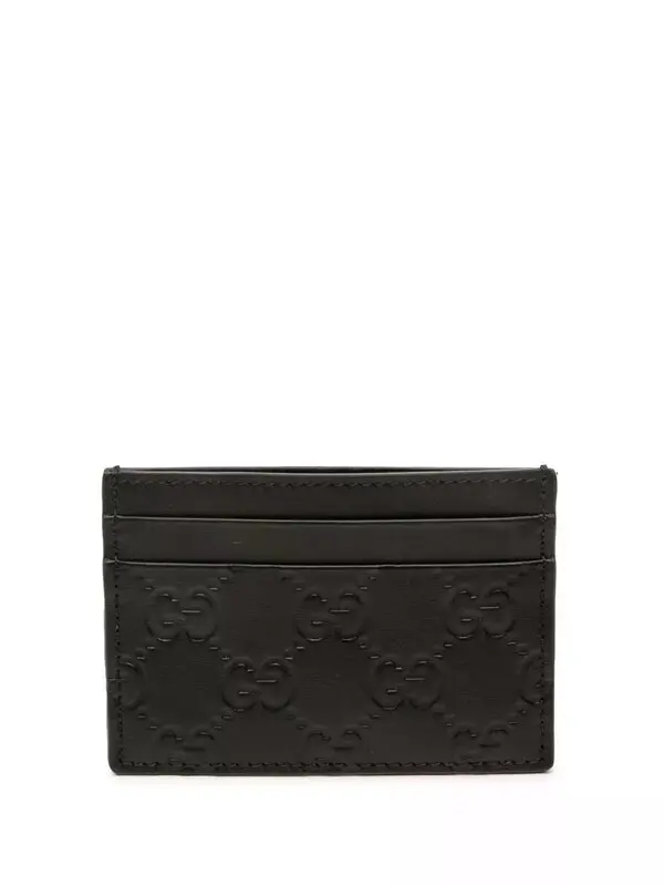 Gucci 2016-2025 Guccissima Card Holder - Black