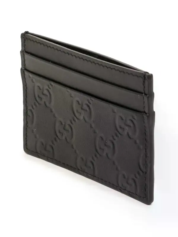 Gucci 2016-2025 Guccissima Card Holder - Black