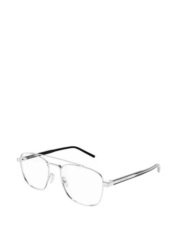 Saint Laurent Double-bridge Square-frame Glasses