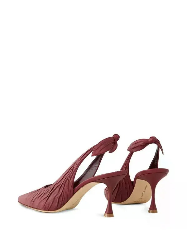 Manolo Blahnik Pelagalo Pleated Slingback Pumps