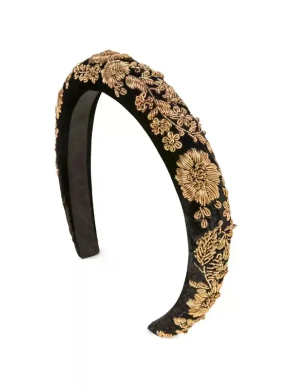 JENNIFER BEHR Floral-embellished Headband - Black