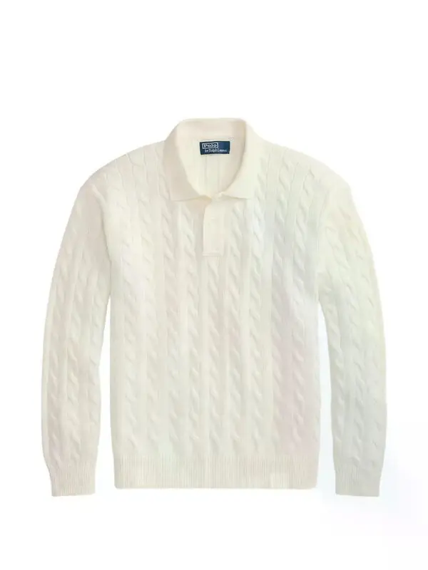 Polo Ralph Lauren Cable-knit Polo-collar Sweater - Neutrals