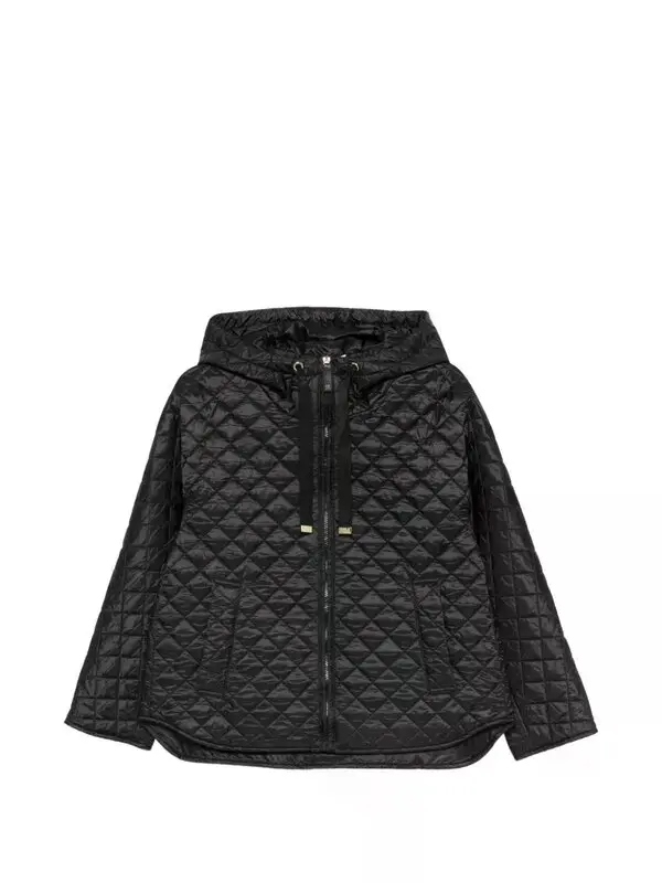 Max Mara Quilted Hooded Jacket - Black