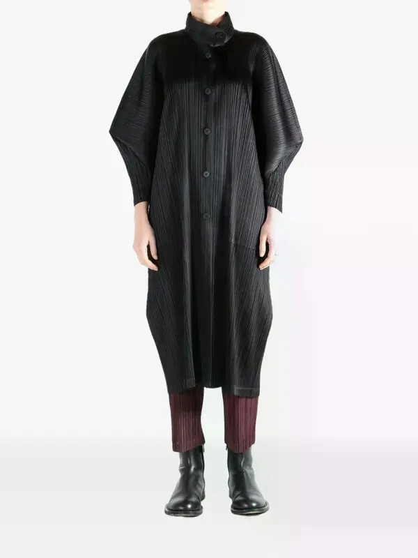 Issey Miyake Button Plissé Coat