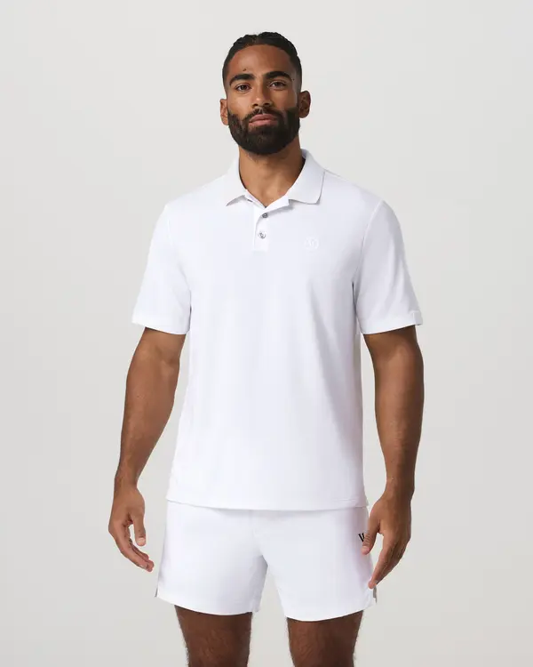 Vuori Short Sleeve Gamepoint Polo 2.0 - White Non Tipped