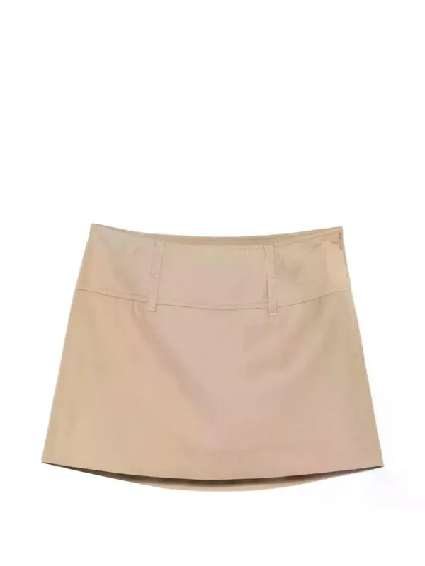 DUNST Belt Loops Short Skirt - Neutrals