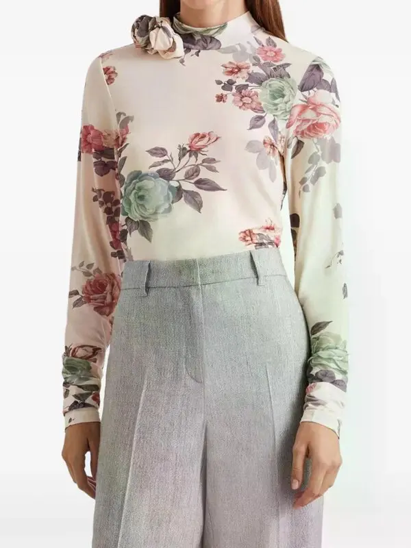 Marella Floral-print Long-sleeve Top