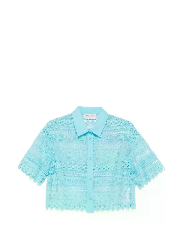 ERMANNO FIRENZE Lace Cropped Shirt