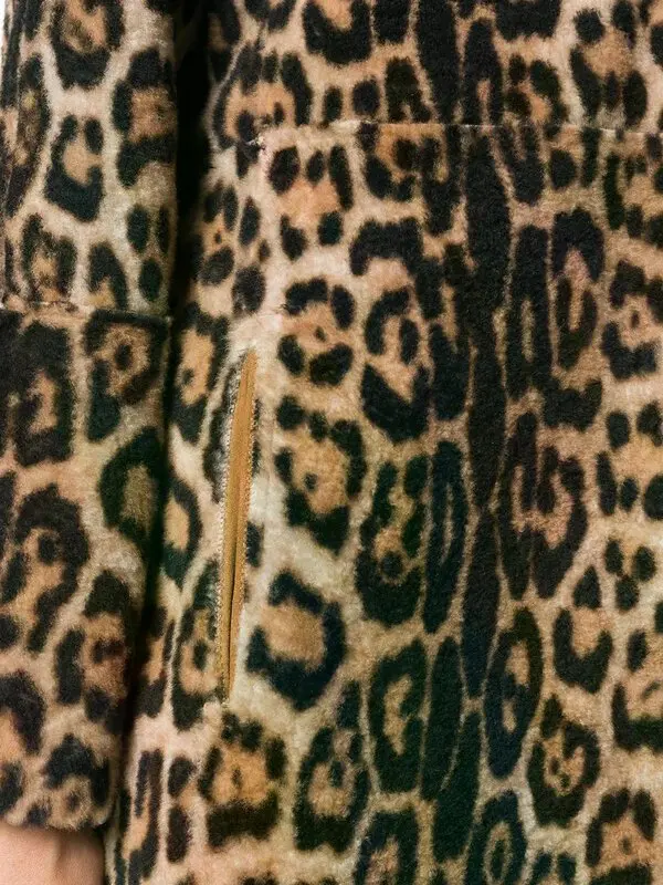 YVES SALOMON Leopard Print Fur Coat