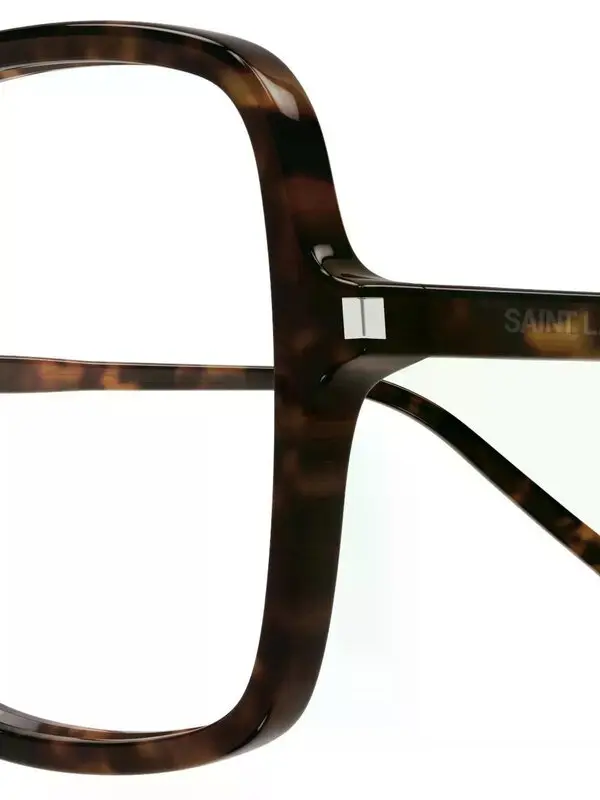 Saint Laurent Square Frame Eyeglasses - Brown