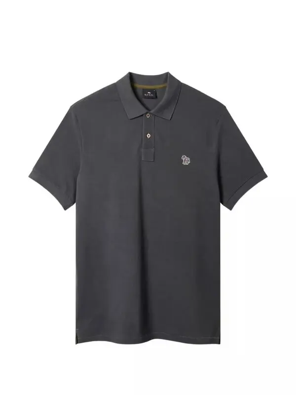 Paul Smith Organic Cotton Zebra Polo Shirt - Grey