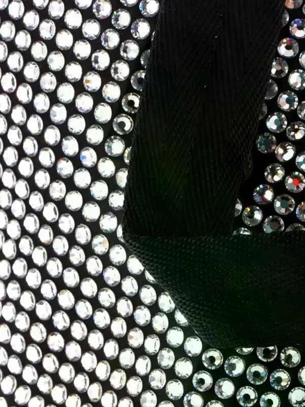 Prada Re-edition 2000 Crystal Embellished Mini Hobo Bag - Black