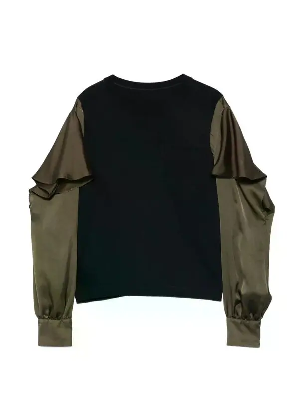 Sacai Ruffled Long-sleeve Blouse