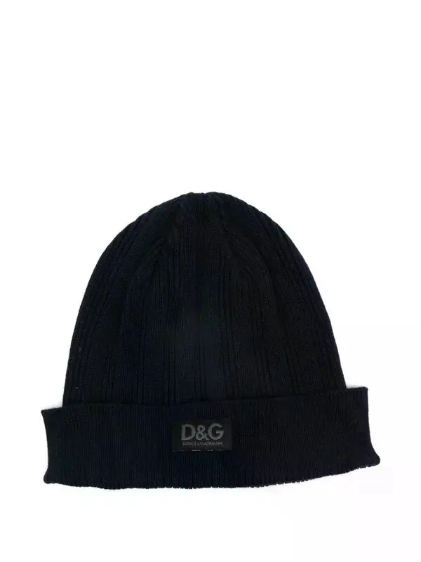 Dolce & Gabbana Logo-patch Beanie - Blue