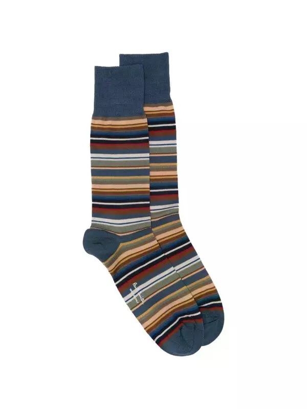 Paul Smith Munich Striped Socks - Blue