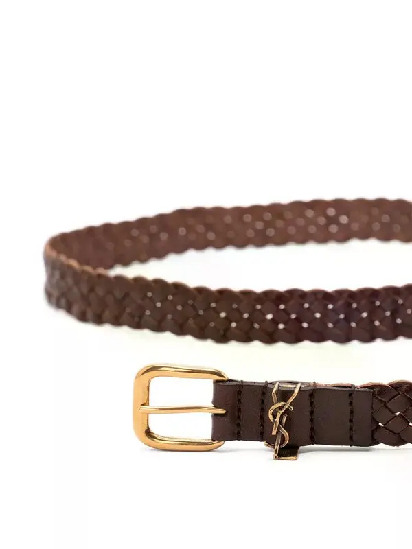 Saint Laurent Braided Leather Belt
