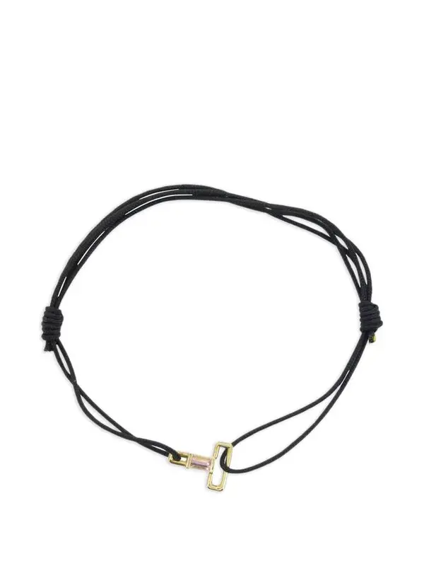 ALIITA Letra T Tourmaline Cord Bracelet - Gold