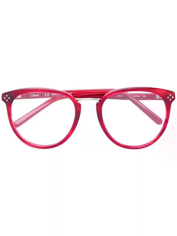 Chloé Round Frame Eyeglasses - Red