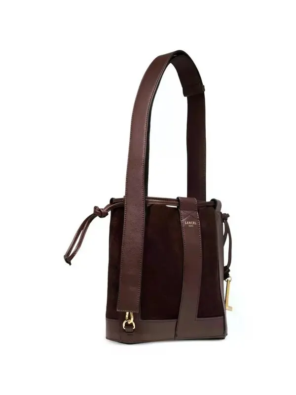 LANCEL Elles Suede Bucket Bag - Brown