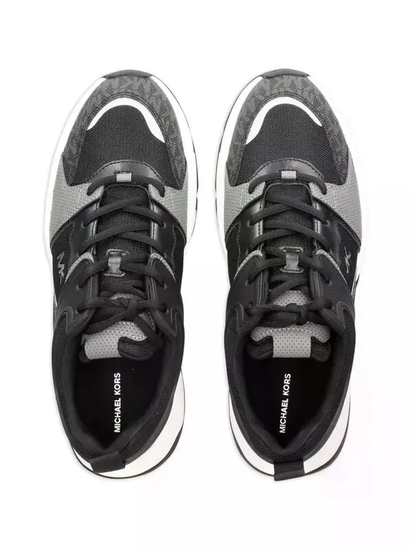Michael Kors Logo-detail Lace-up Sneakers - Black