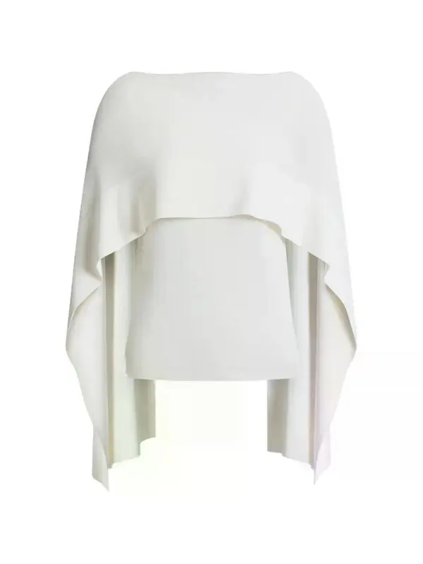 Alberta Ferretti Cape-detail Top - White