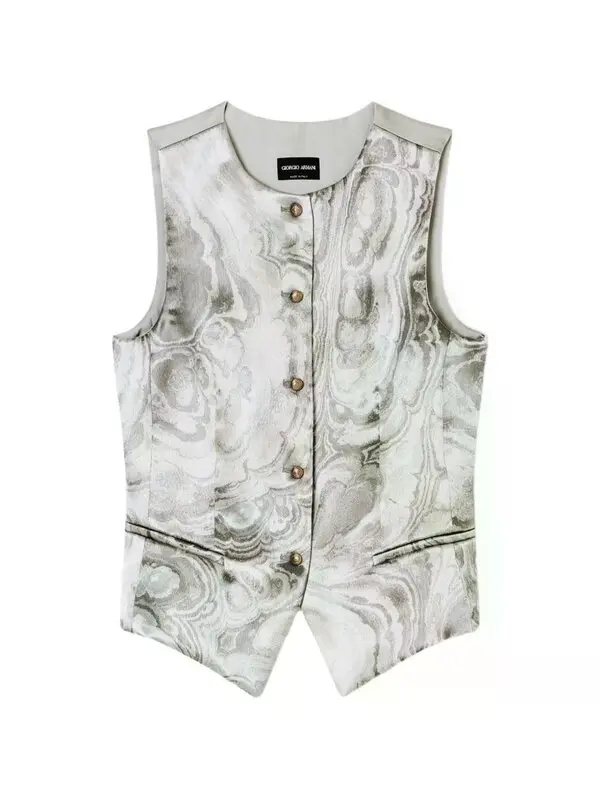 Giorgio Armani Jacquard Button Waistcoat