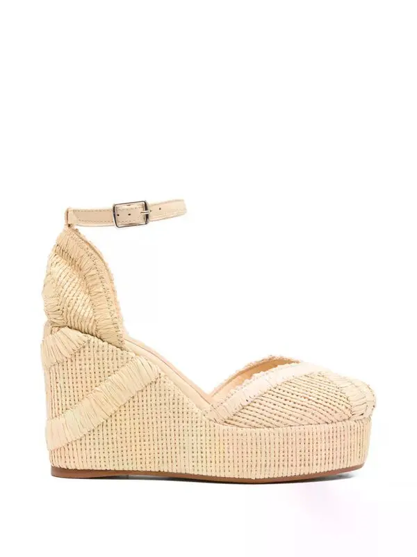 CastaÑer Woven Ankle Strap Platform Sandals