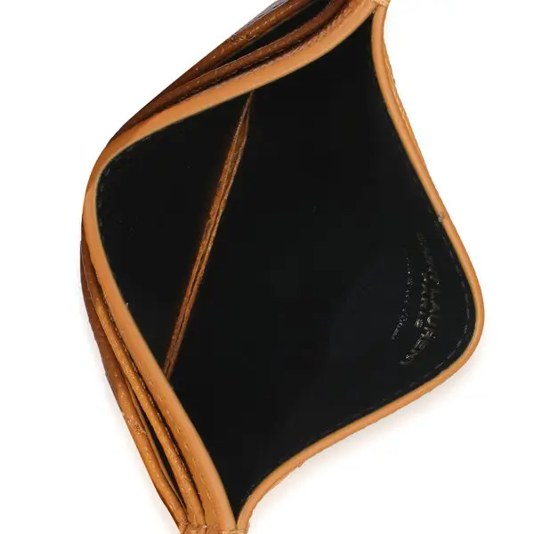 Saint Laurent Senape Grain De Poudre Matelasse Cassandre Card Case