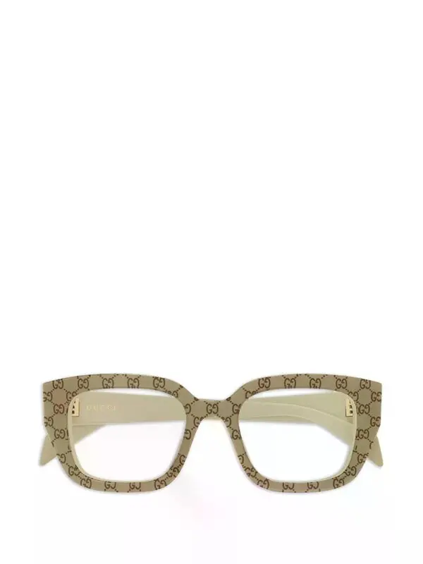 Gucci Gg2021o Patterned Eyeglasses - Neutrals