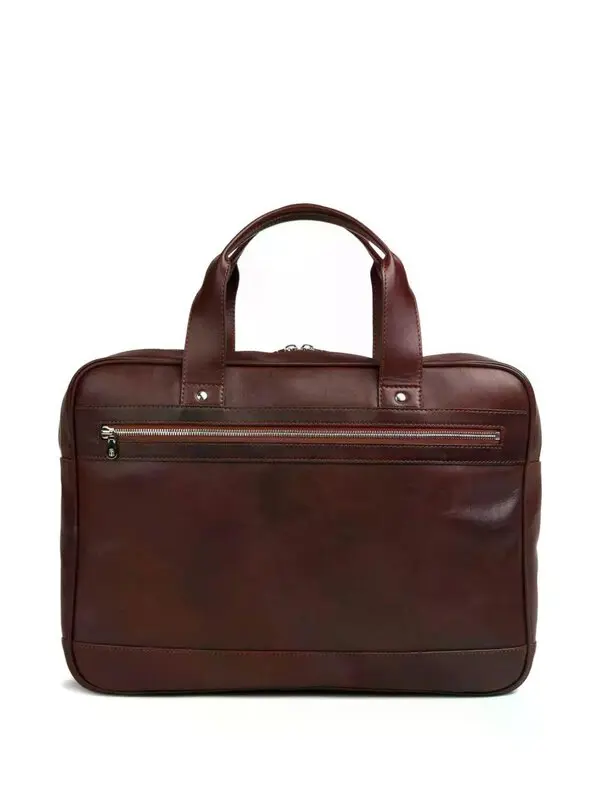 Brunello Cucinelli Zip-fastening Leather Briefcase - Red