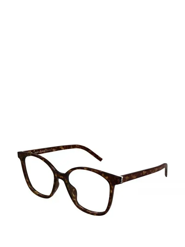 Saint Laurent Geometric-frame Eyeglasses - Brown