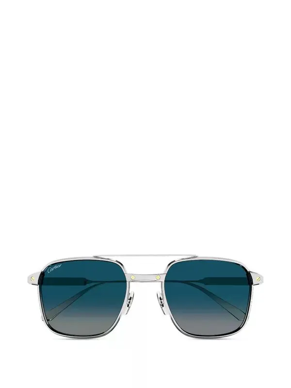 CARTIER Square-frame Sunglasses - Silver