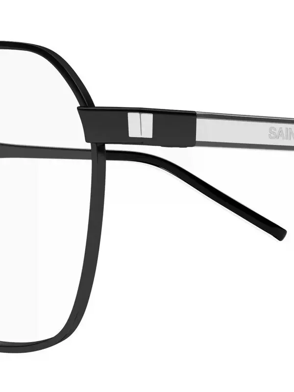 Saint Laurent Geometric-frame Eyeglasses - Black