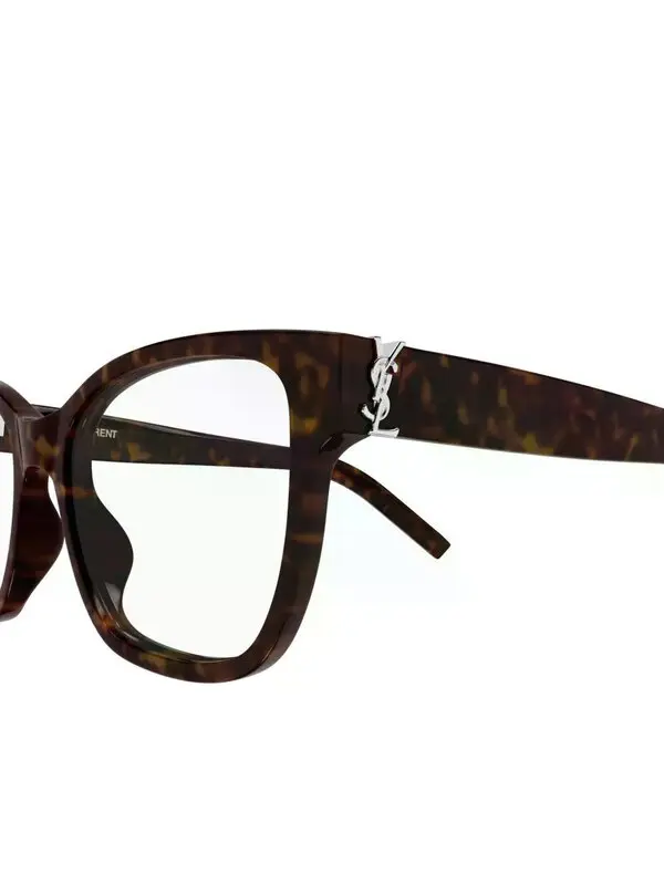 Saint Laurent Patterned Eyeglasses With Logo Plaque