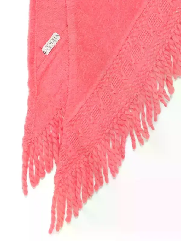 Balmain 1980s Fringed Scarf