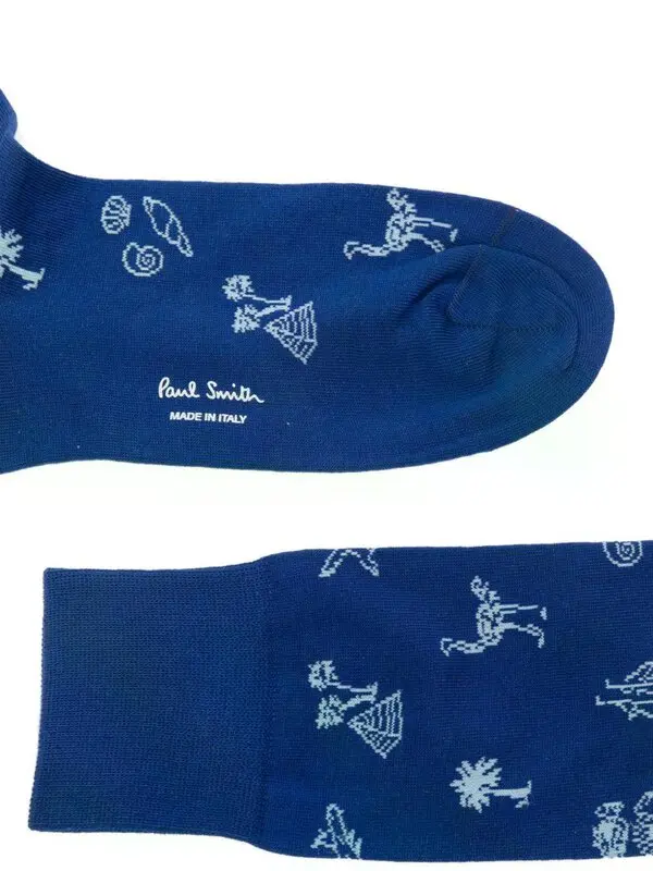 Paul Smith Ostrich Socks - Blue