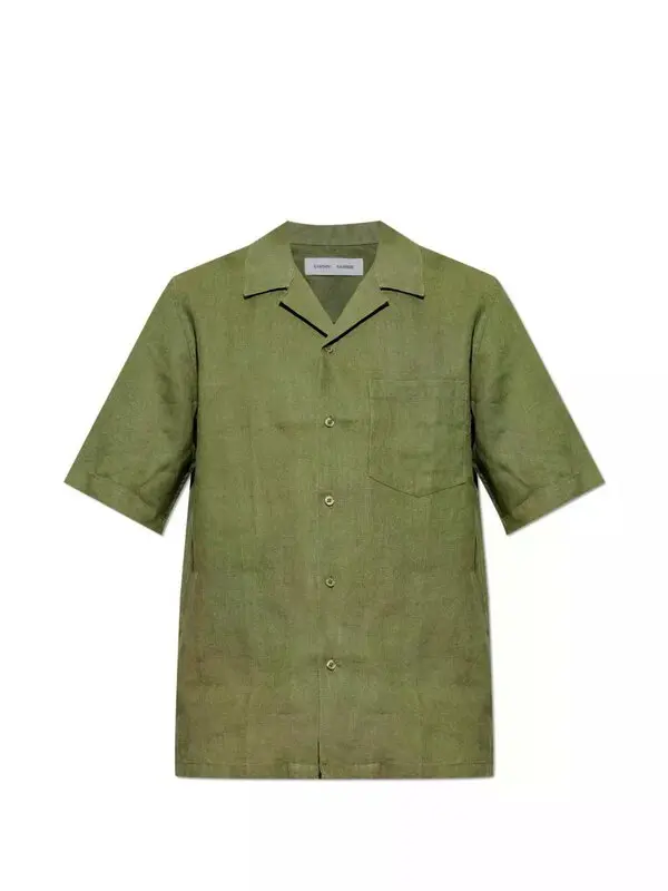SAMSOE SAMSOE Chest-pocket Short-sleeve Shirt - Green