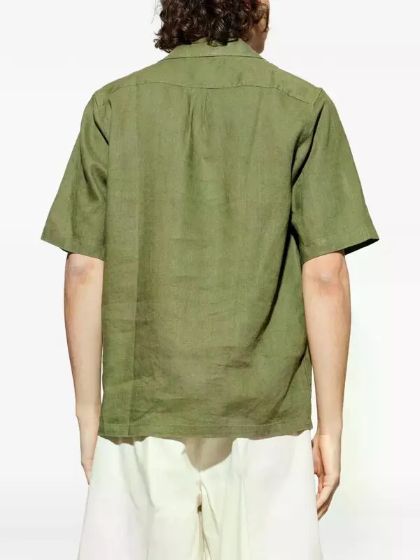 SAMSOE SAMSOE Chest-pocket Short-sleeve Shirt - Green