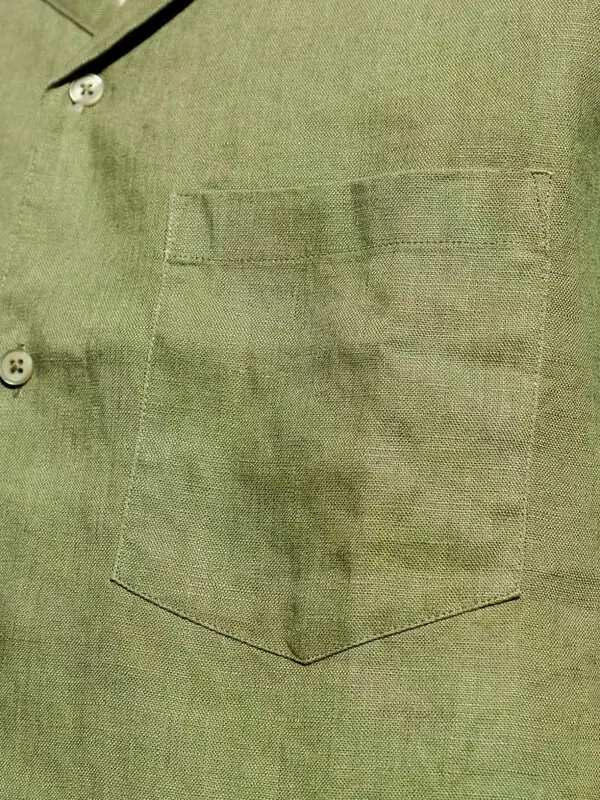 SAMSOE SAMSOE Chest-pocket Short-sleeve Shirt - Green